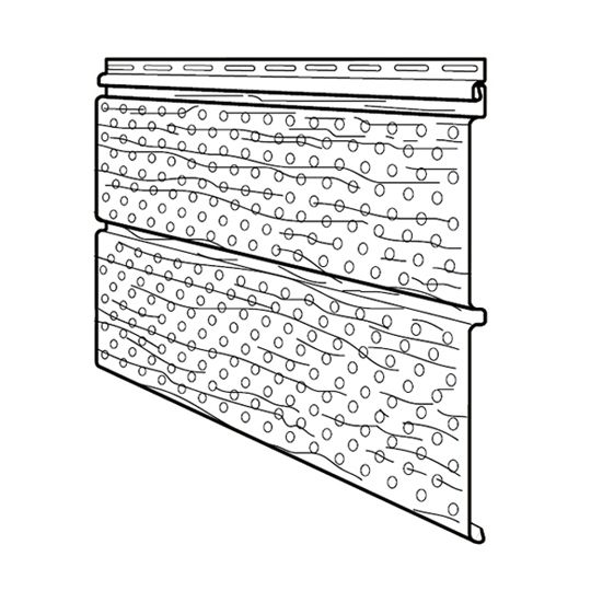 10" Vent Perforated Woodgrain Double 5" Vinyl Soffit
