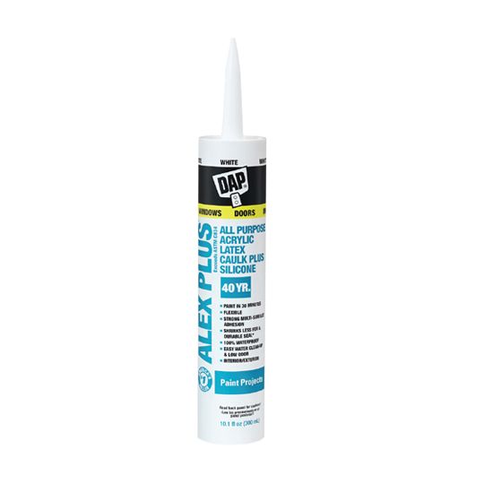 ALEX PLUS® Acrylic Latex Caulk Plus Silicone - 10.1 Oz. Tube